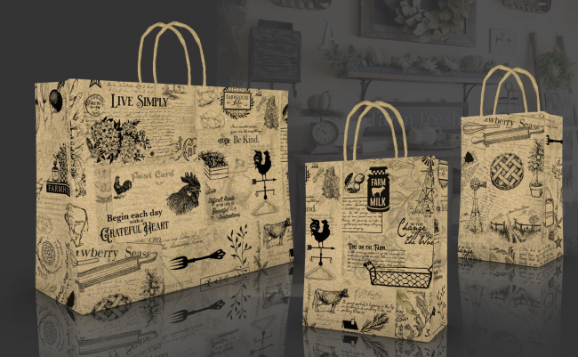 Country Farmhouse Paper Bags